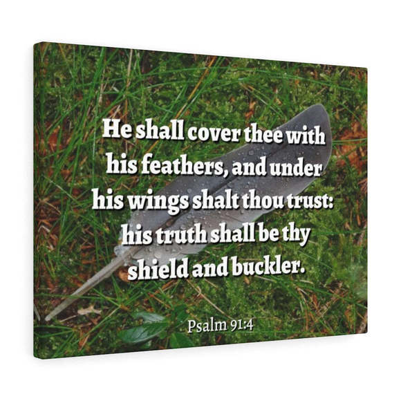 Express Your Love Gifts | Art | Scripture Sign Shield And Buckler Psalms 94 Bible Verse Canvas ...